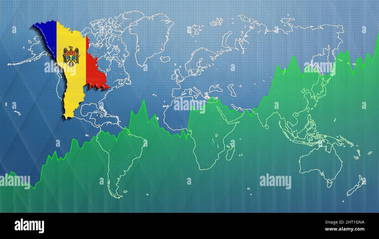 Map of Moldova, financial success, economy growth Stock Photo - Alamy