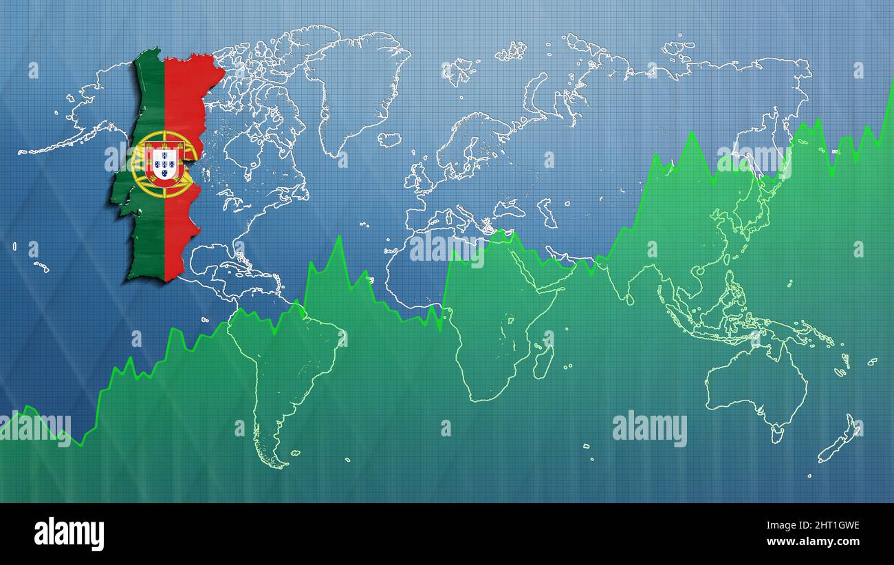 Map of Portugal, financial success, economy growth Stock Photo - Alamy