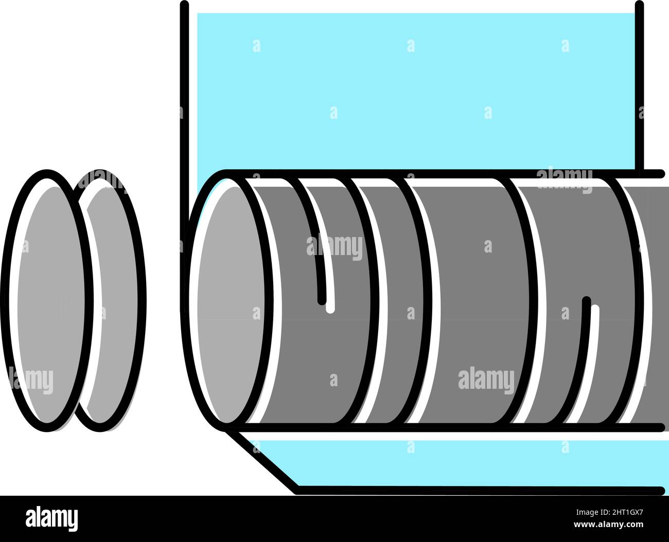 cutting semiconductor manufacturing color icon vector illustration ...