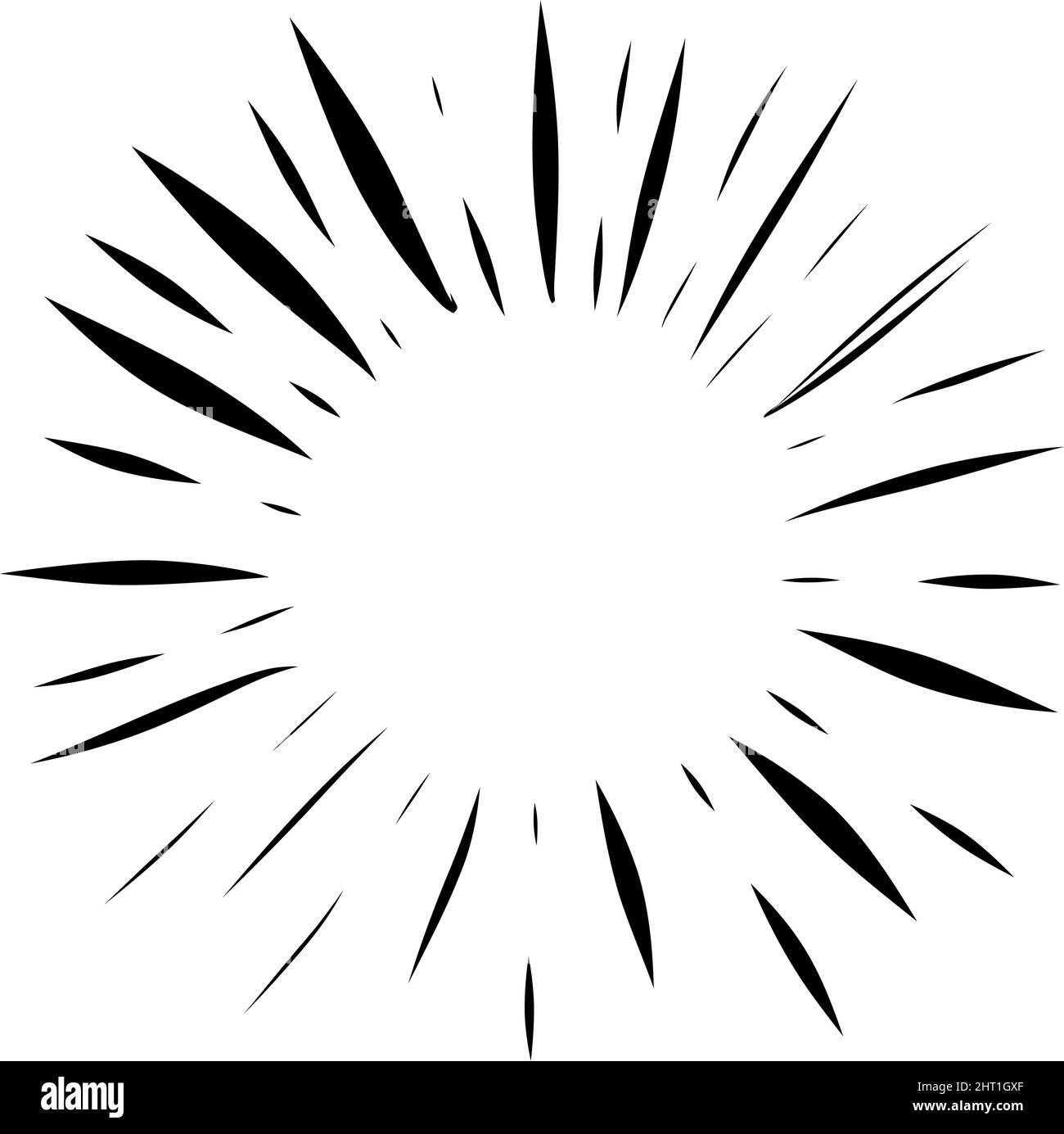 firework frame doodle handdrawn clip art element Stock Vector Image ...