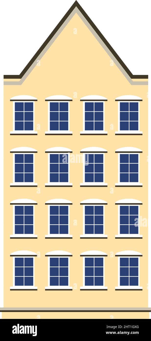 town flat House vector colorful flat style icon Stock Vector Image ...