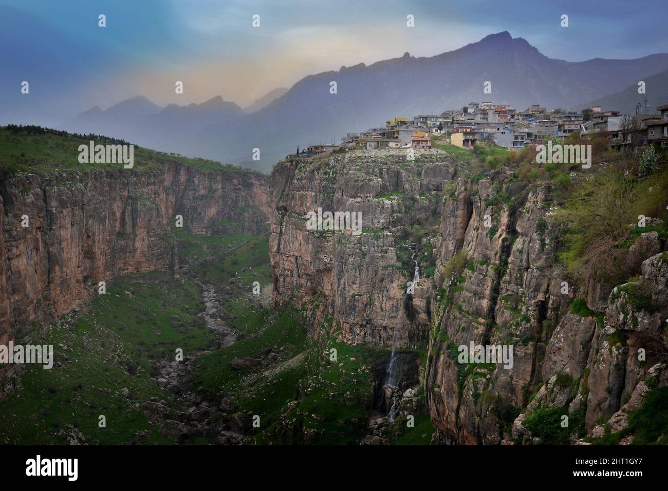 The city of Rawanduz on the edge of a canyon called the Grand Canyon of ...