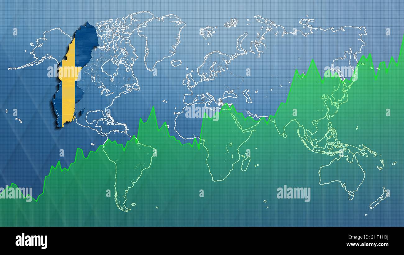 Map of Sweden, financial success, economy growth Stock Photo - Alamy