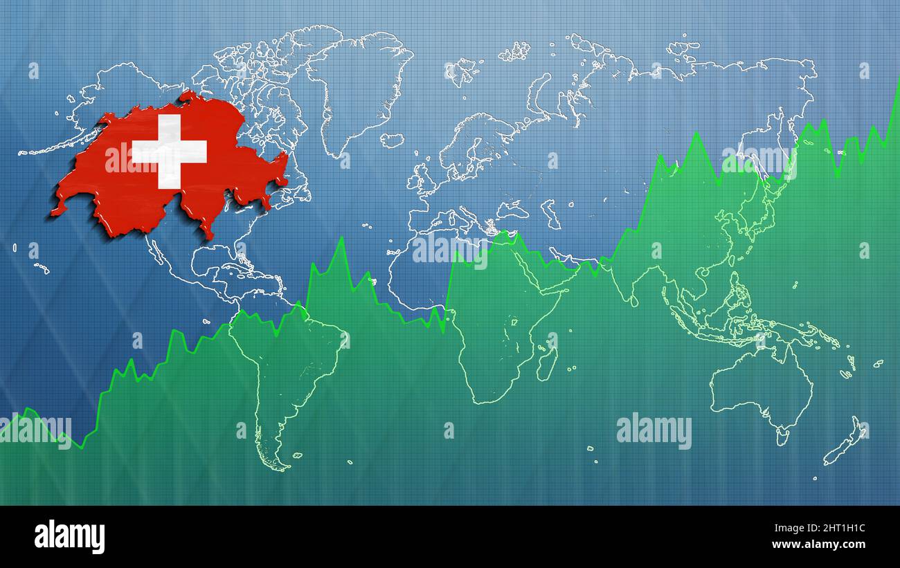 Map of Switzerland, financial success, economy growth Stock Photo - Alamy