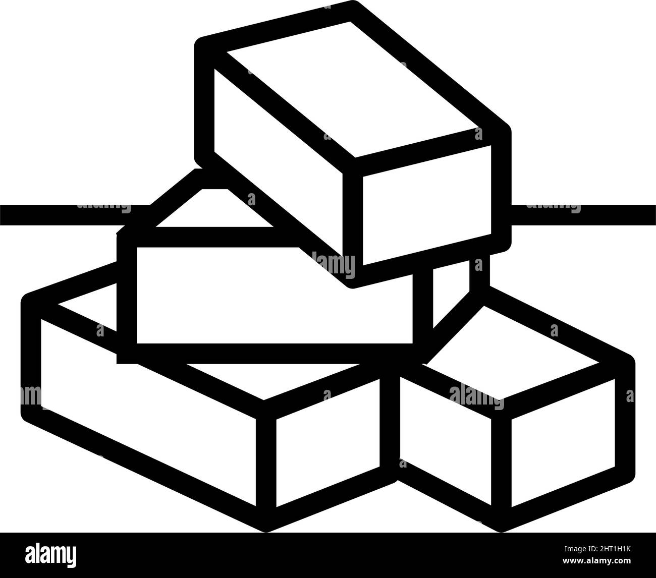 brick for building line icon vector illustration Stock Vector Image ...