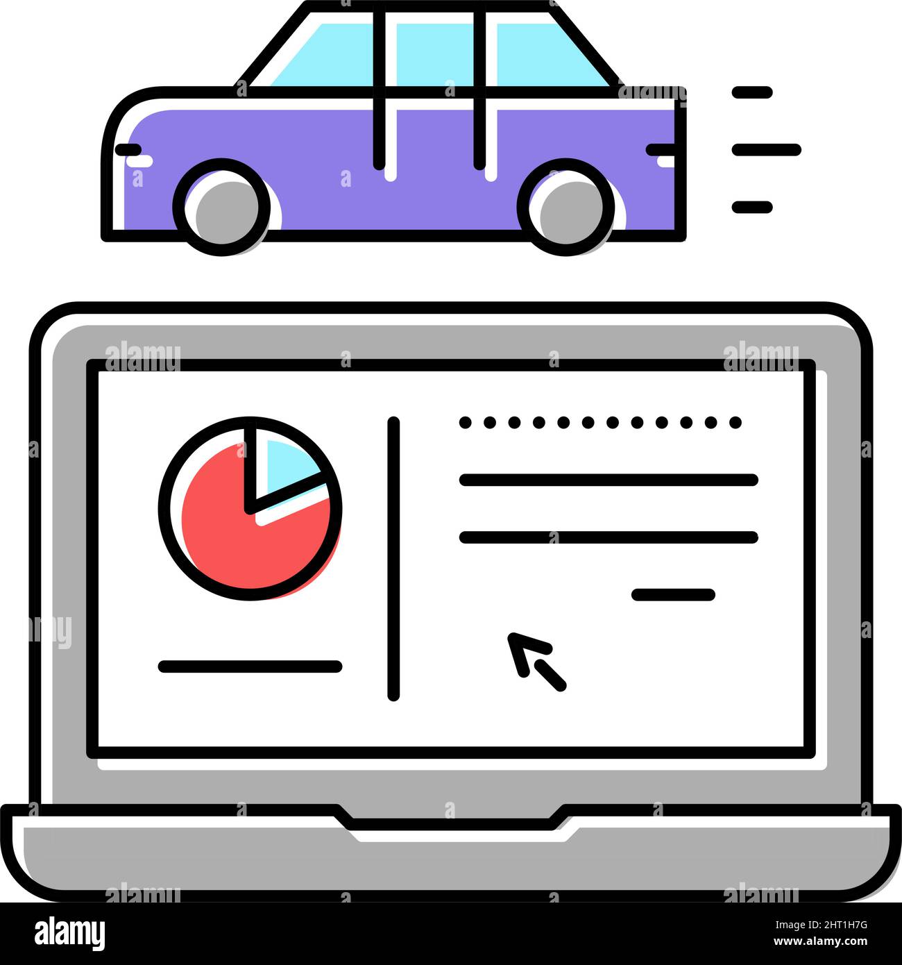 car test computer program color icon vector illustration Stock Vector ...