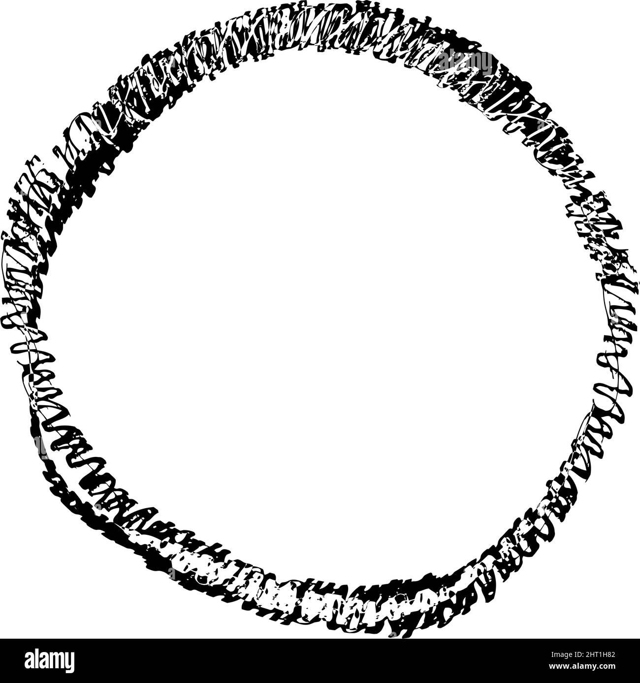 handdrawn Pen drawing circles vector set on note page Stock Vector ...
