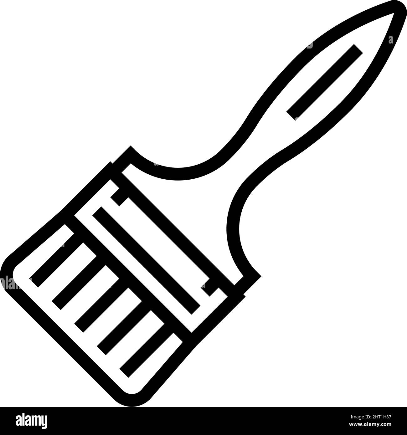 brush tool line icon vector illustration Stock Vector Image & Art - Alamy