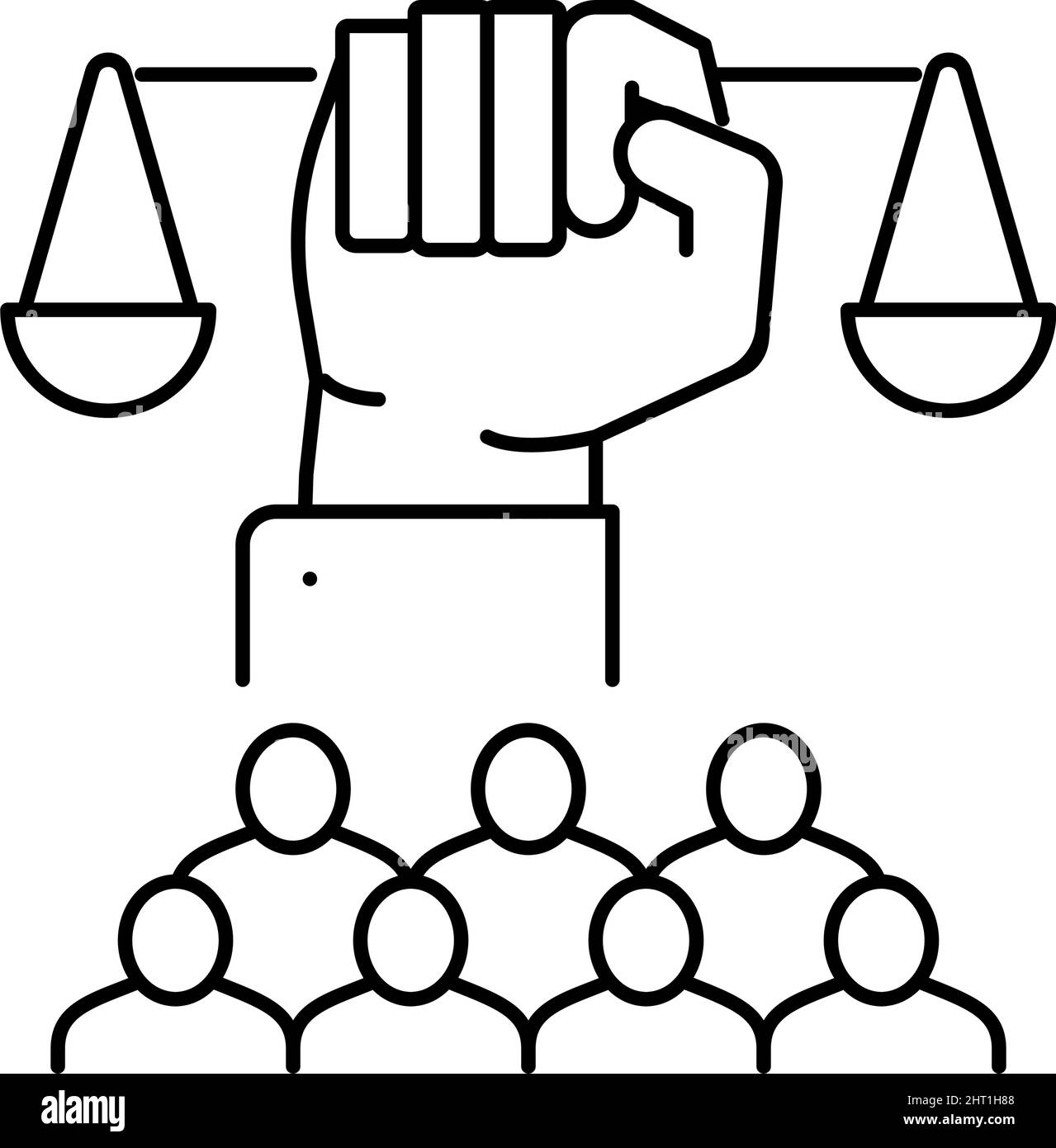 social justice line icon vector illustration Stock Vector Image & Art ...