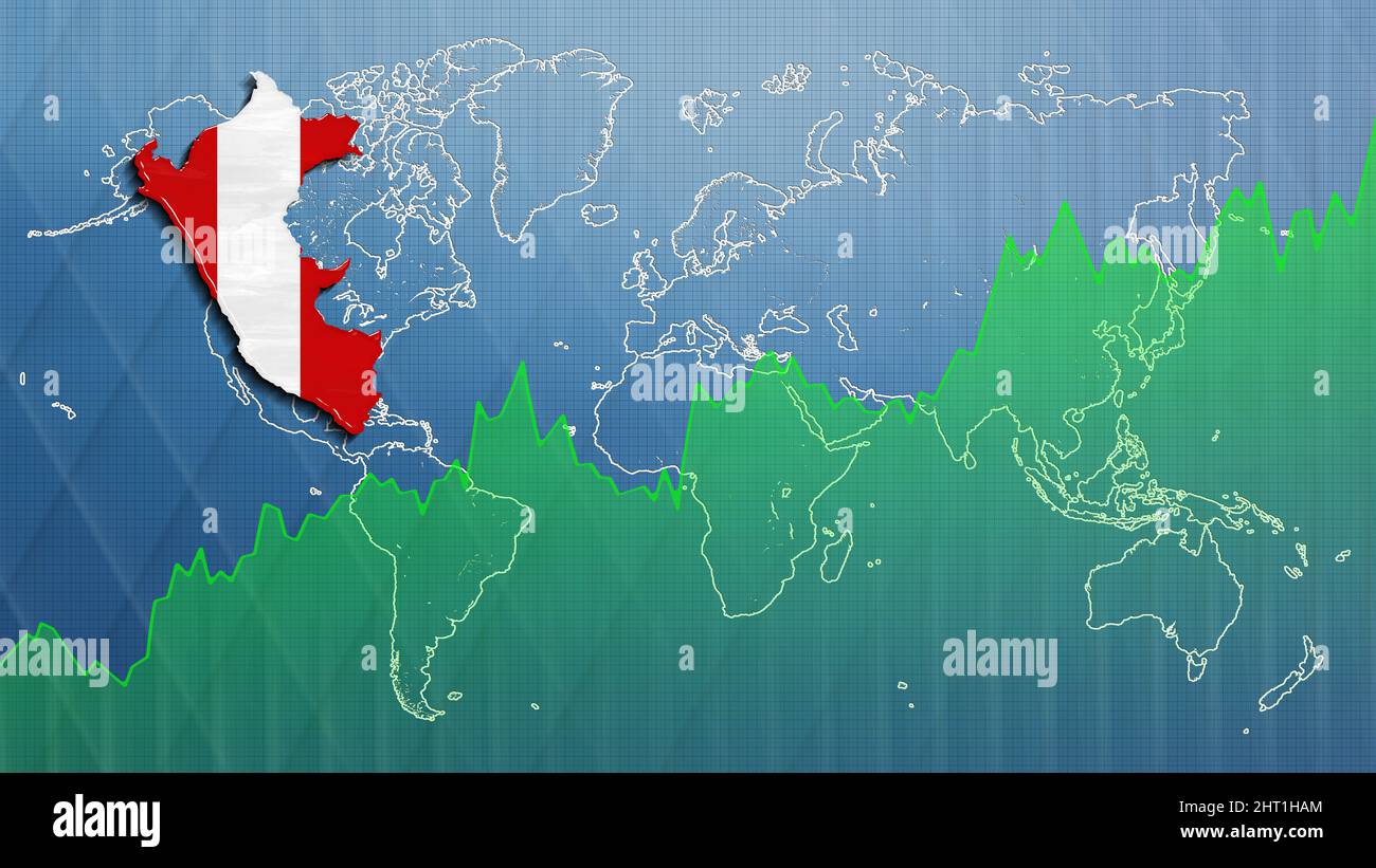Map of Peru, financial success, economy growth Stock Photo - Alamy