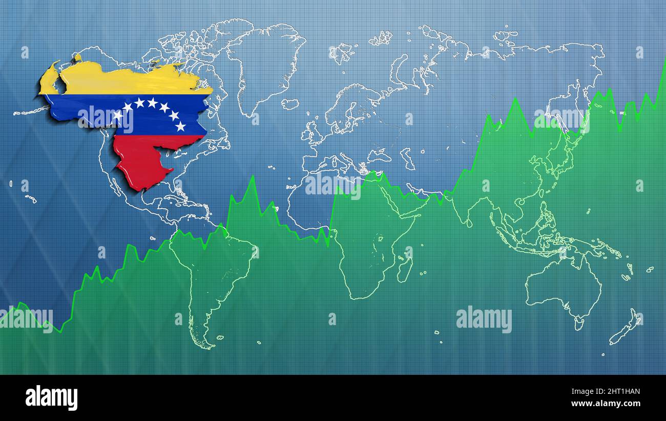 Map of Venezuela, financial success, economy growth Stock Photo - Alamy