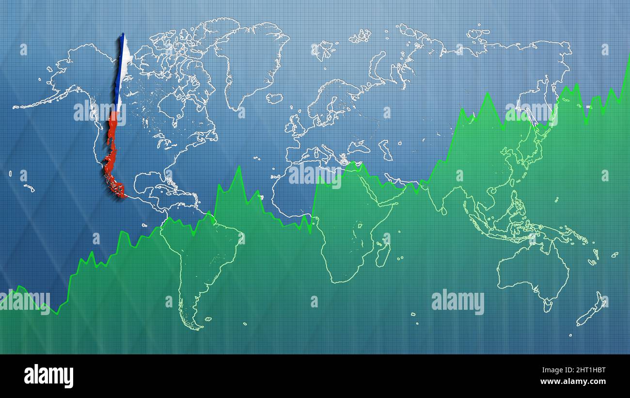 Map of Chile, financial success, economy growth Stock Photo - Alamy