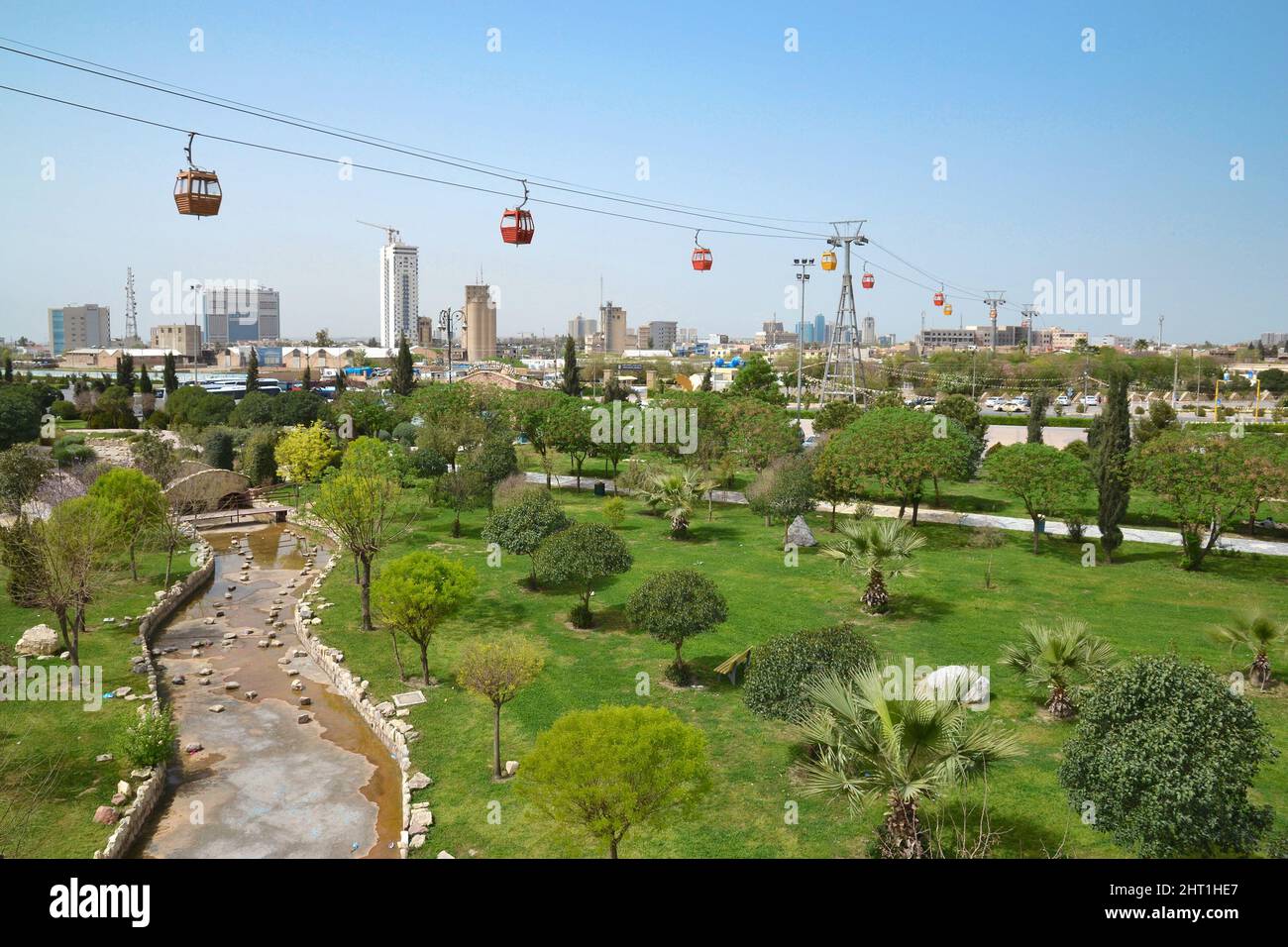 Erbil, Iraq - March 23, 2018: Cable car connecting Minare Park and ...