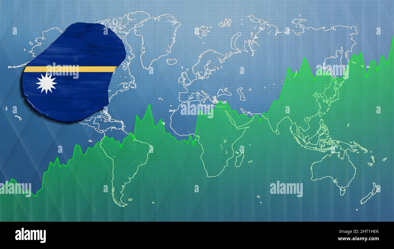 Map of Nauru, financial success, economy growth Stock Photo - Alamy