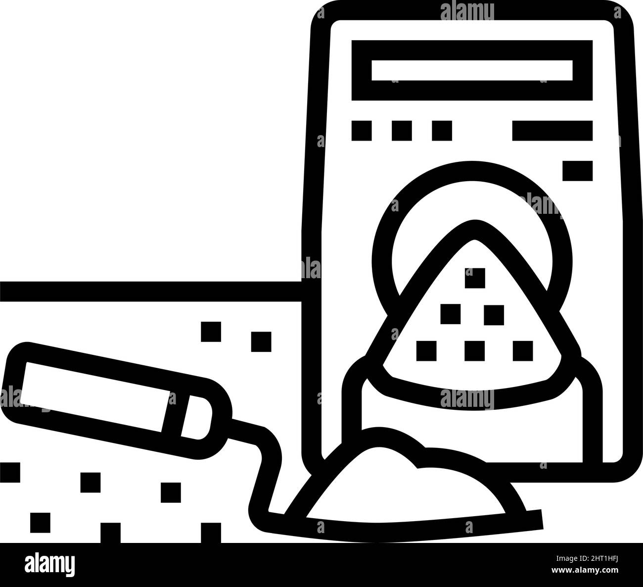 cement package line icon vector illustration Stock Vector Image & Art ...