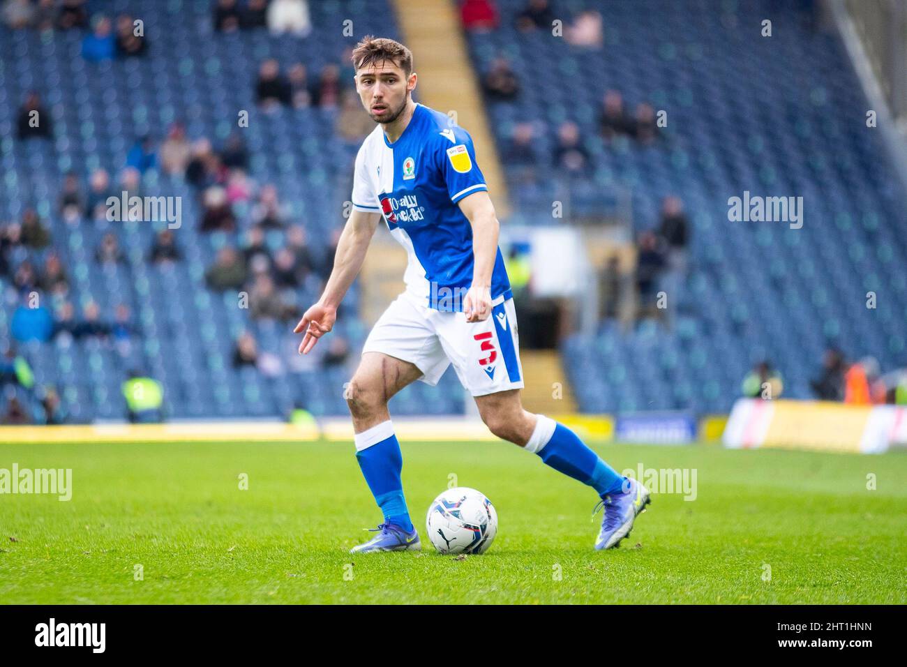 Blackburn, UK. 26th Feb, 2022. Harry Pickering #3 of Blackburn Rovers ...