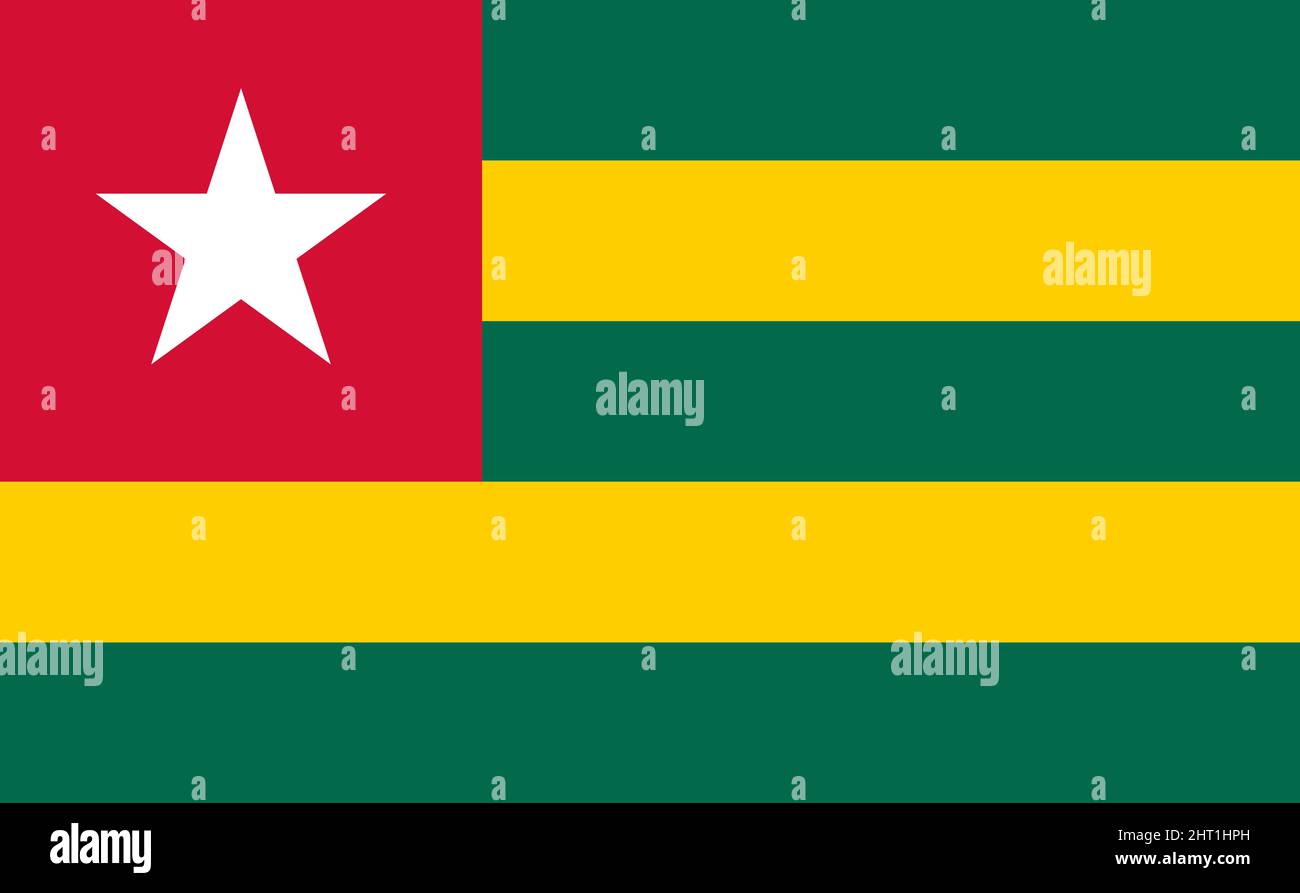 Togo official flag of country Stock Vector Image & Art - Alamy