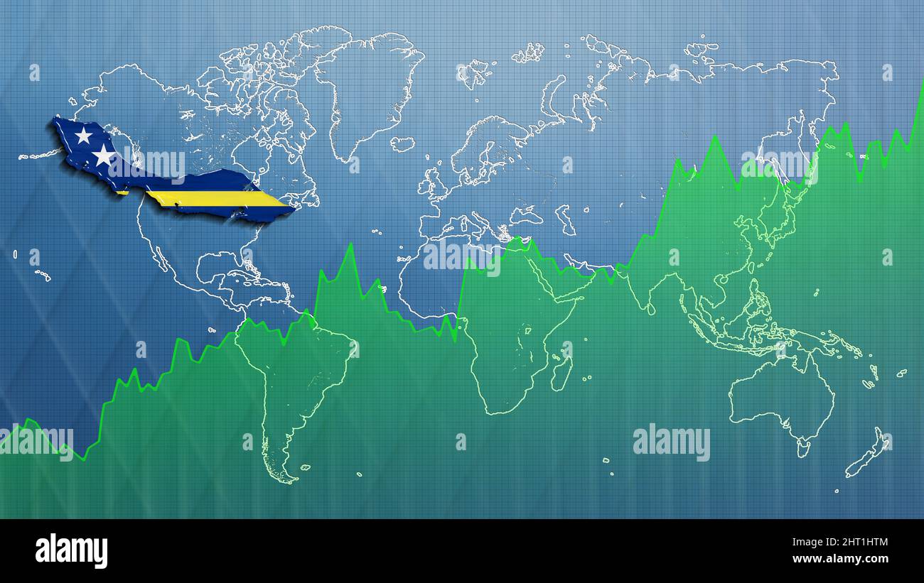 Map of Curacao, financial success, economy growth Stock Photo - Alamy