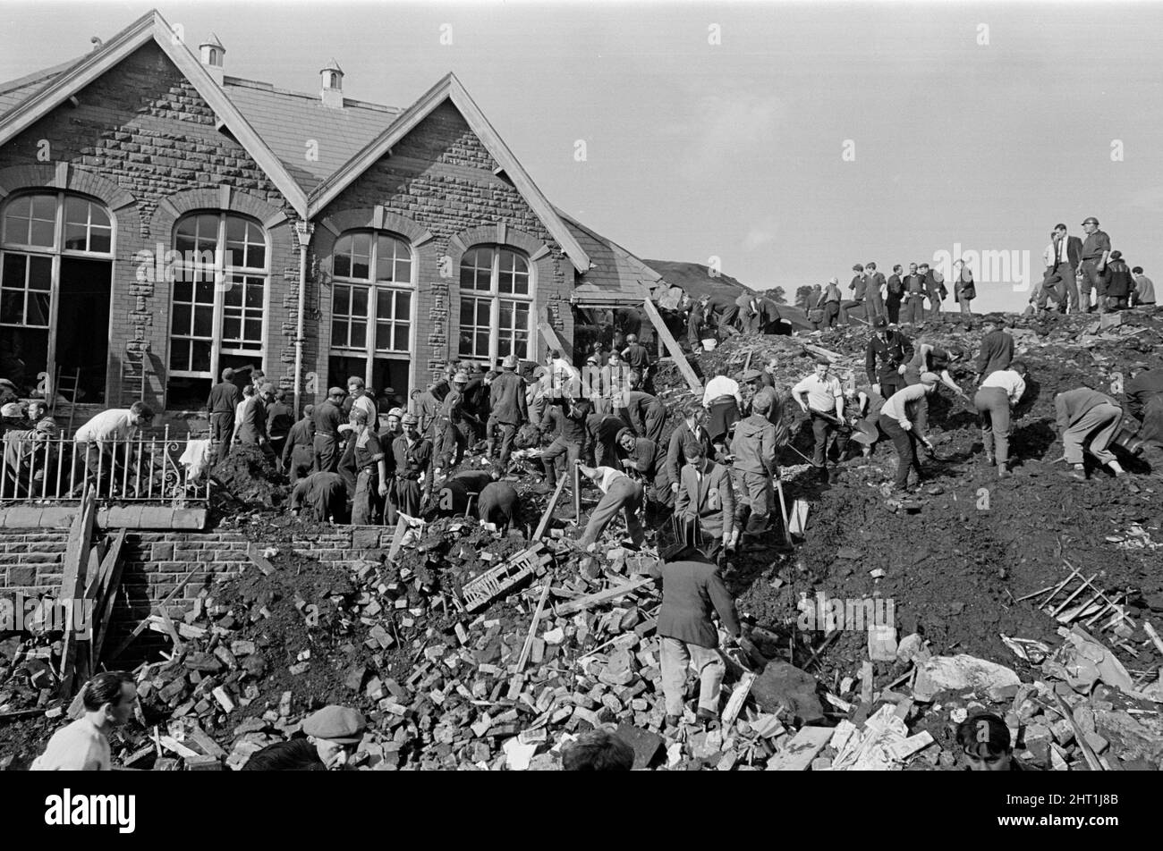 Aberfan, South Wales, circa 21st October 1966 Picture shows the mud and ...