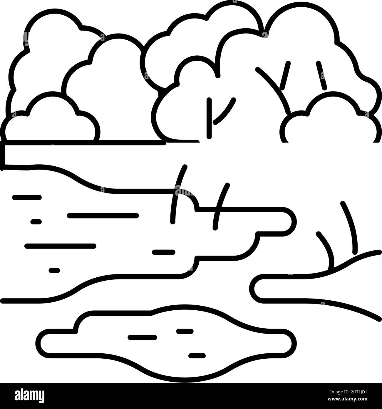 rainforest land line icon vector illustration Stock Vector Image & Art ...