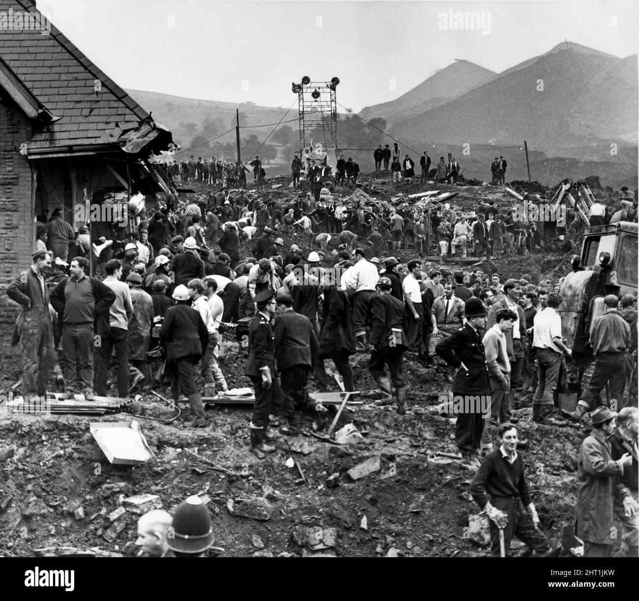 Aberfan, South Wales, circa 21st October 1966 Picture shows the mud and ...