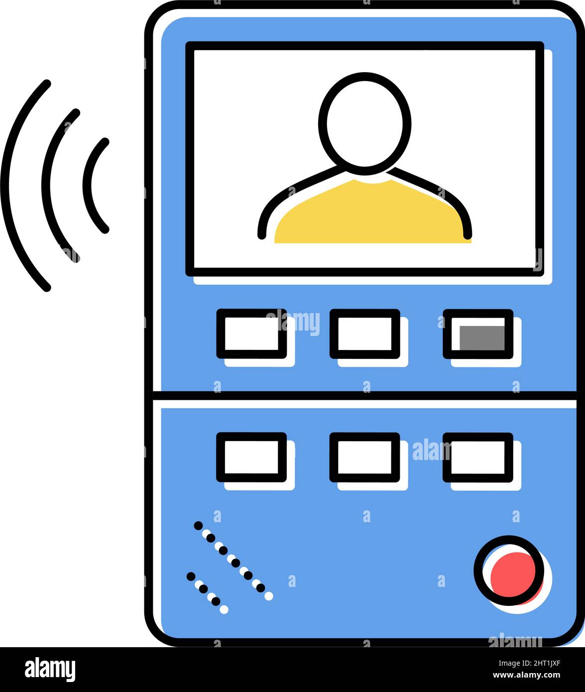 intercom device color icon vector isolated illustration Stock Vector ...
