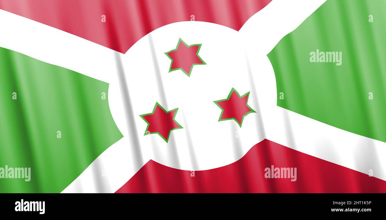 Wavy vector flag of Burundi Stock Vector Image & Art - Alamy