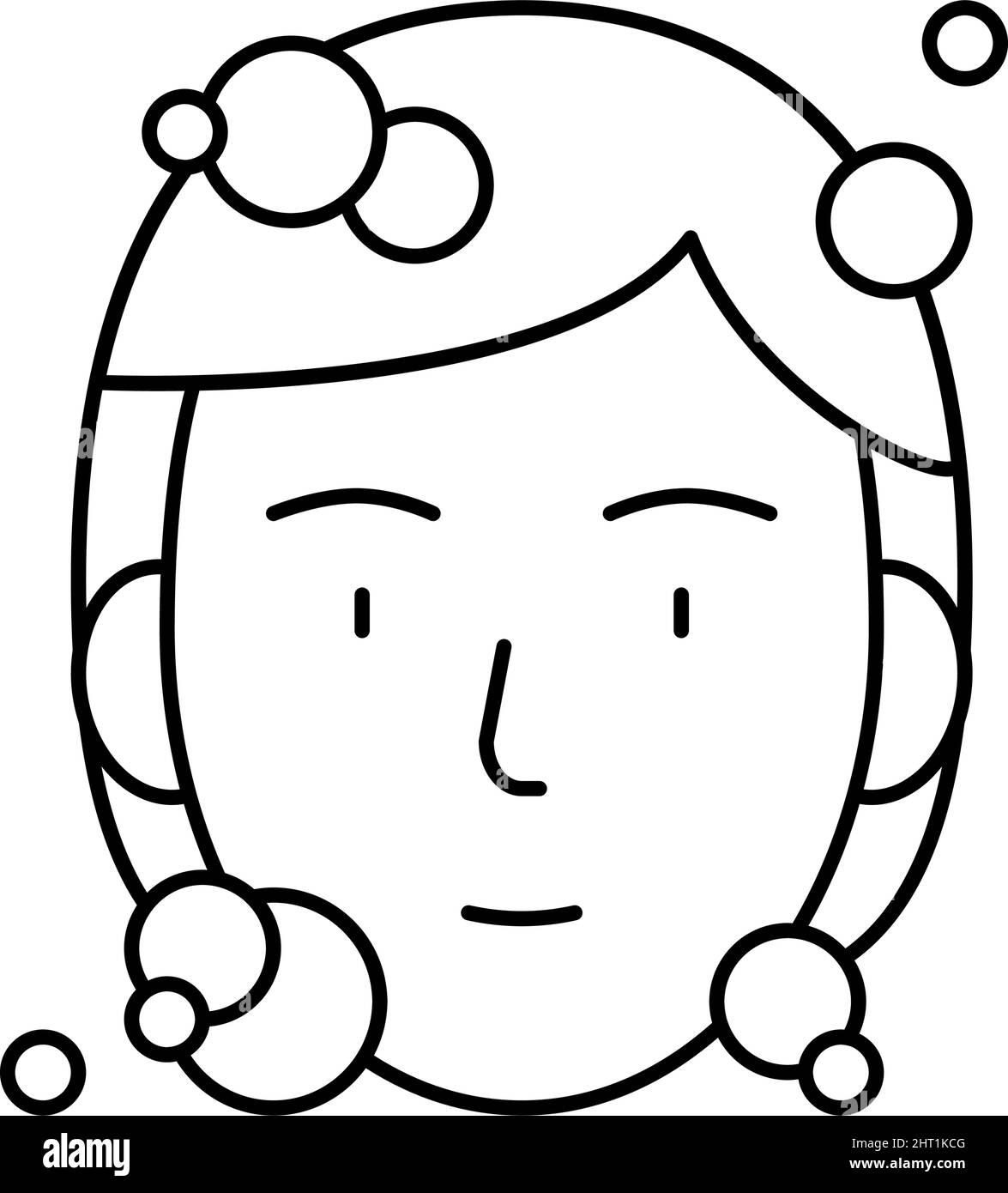 washing face line icon vector black illustration Stock Vector Image ...