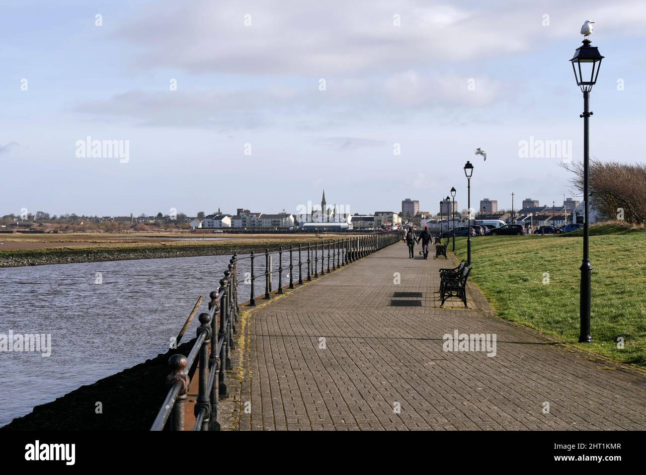 riverside promenade, river Irvine, Irvine, North Ayrshire,Scotland,UK ...