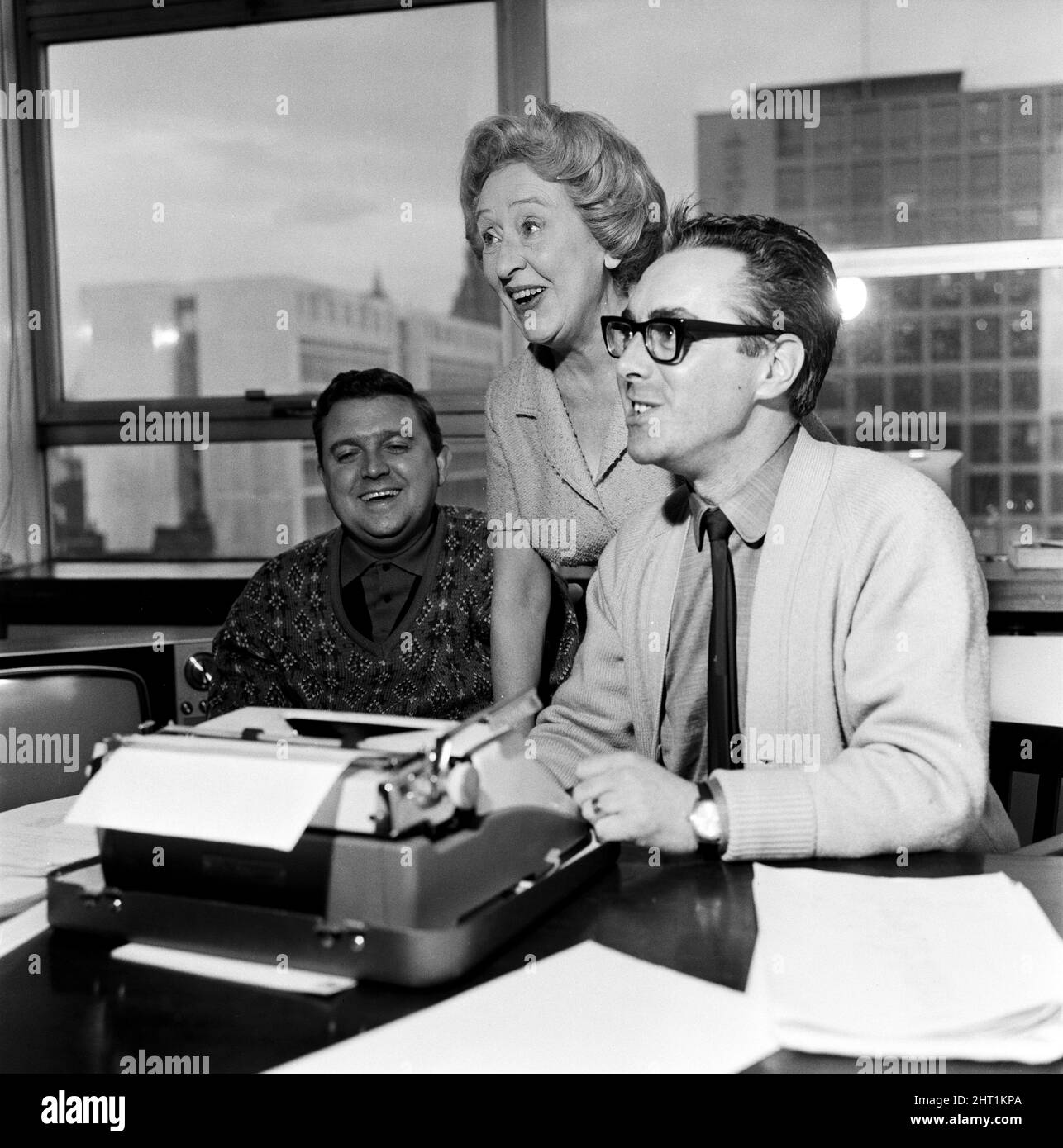 Coronation Street scriptwriters Harry Driver and Vince Powell with ...