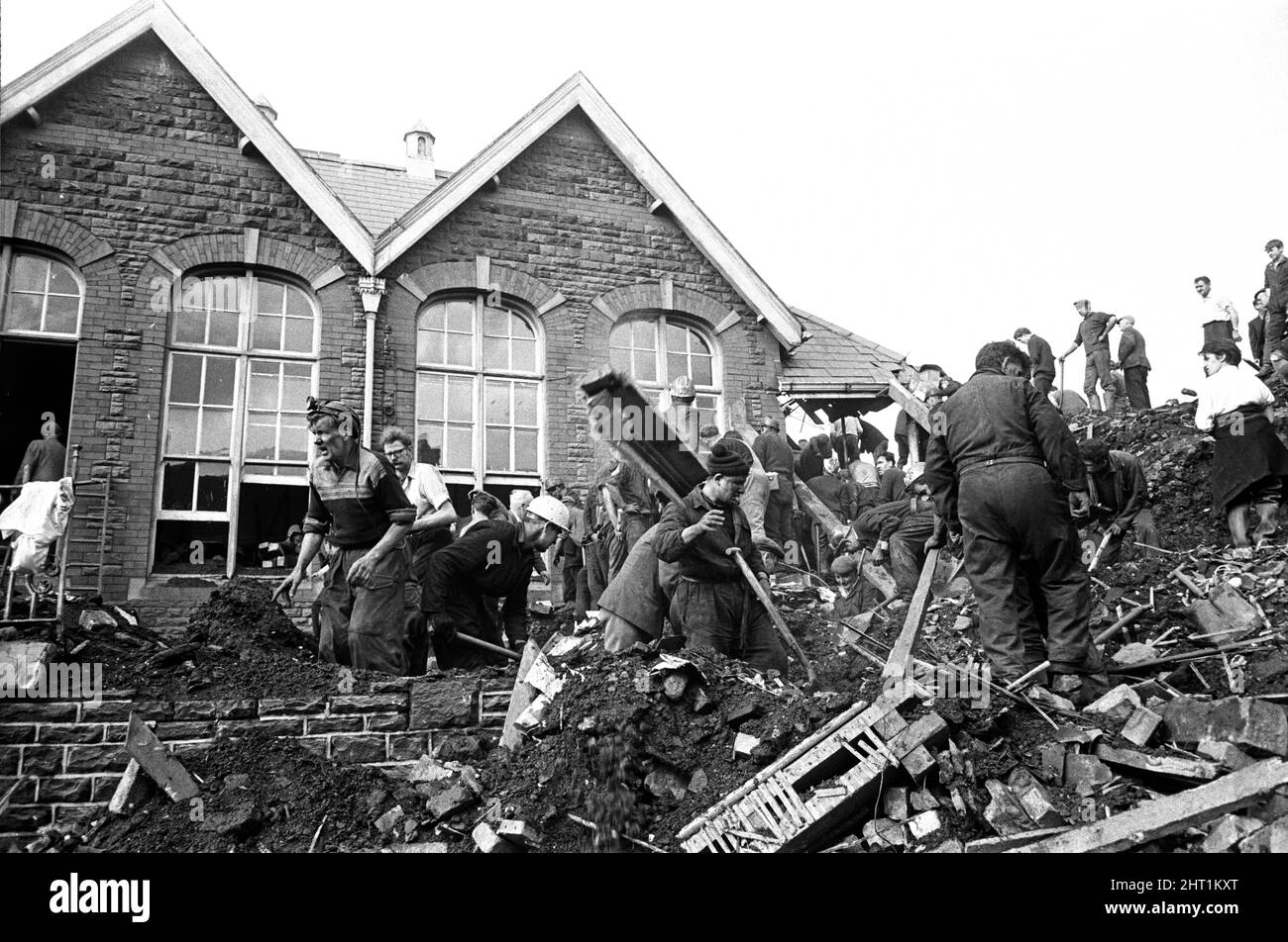 Aberfan, South Wales, circa 21st October 1966 Picture shows the mud and ...