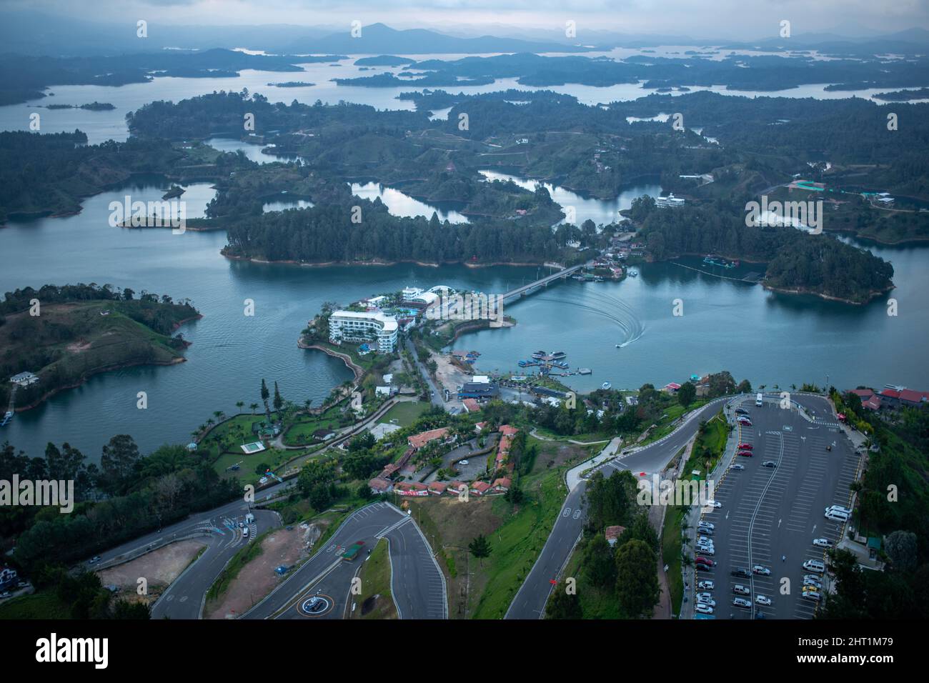 A view from the top of El Penon de Guatape / The Rock of Guatape in ...