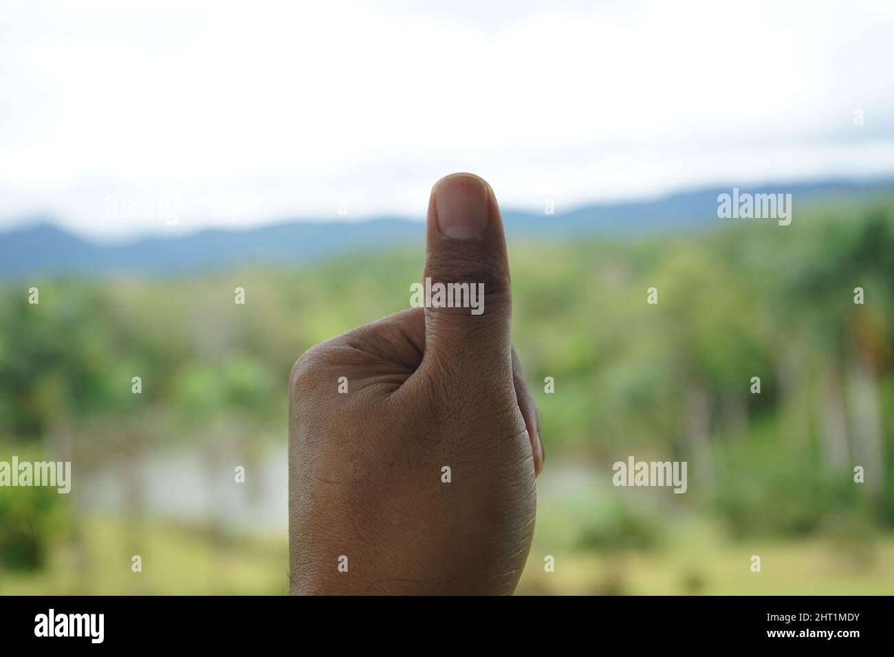 The symbol of the finger Stock Photo - Alamy