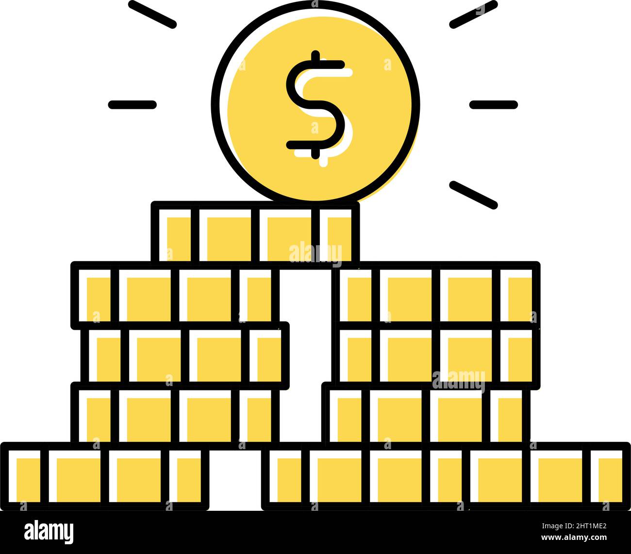 coin pile color icon vector illustration Stock Vector Image & Art - Alamy