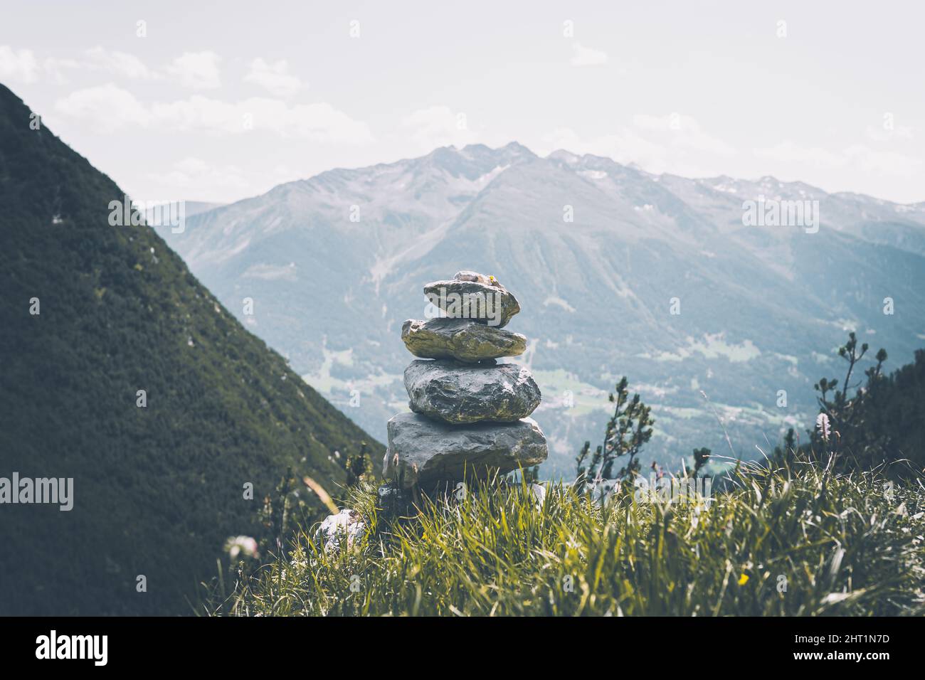 Beautiful landmark of the Alps and the wonderful nature with mountains ...