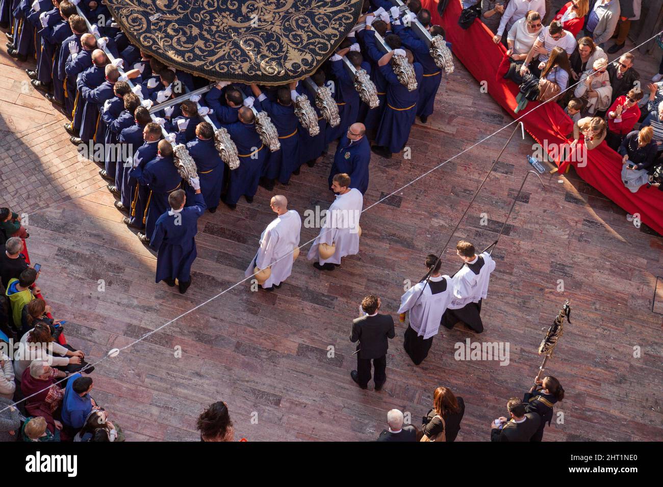 Procession of Sagrada Cena in Malaga holy week Stock Photo - Alamy