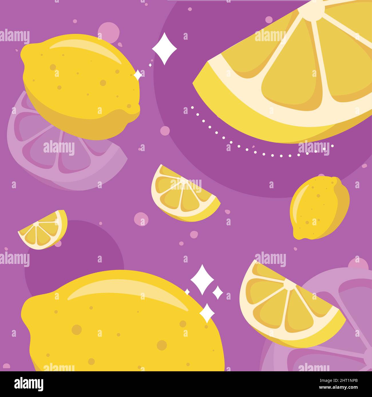 whole and slice lemon fruit background Stock Vector Image & Art - Alamy