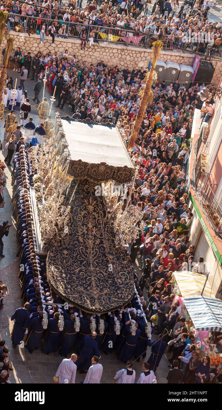 Procession of Sagrada Cena in Malaga holy week Stock Photo - Alamy
