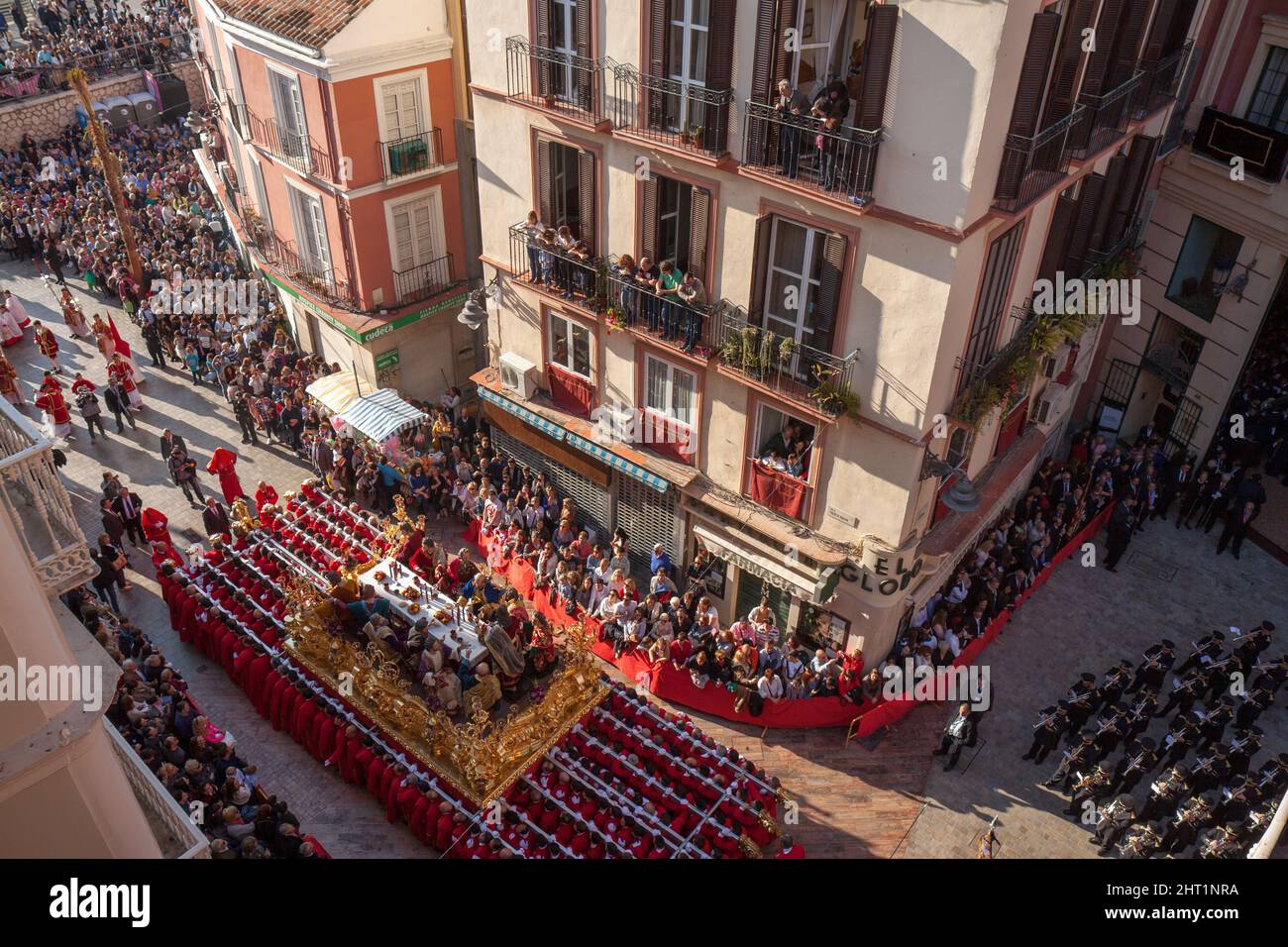 Procession of Sagrada Cena in Malaga holy week Stock Photo - Alamy