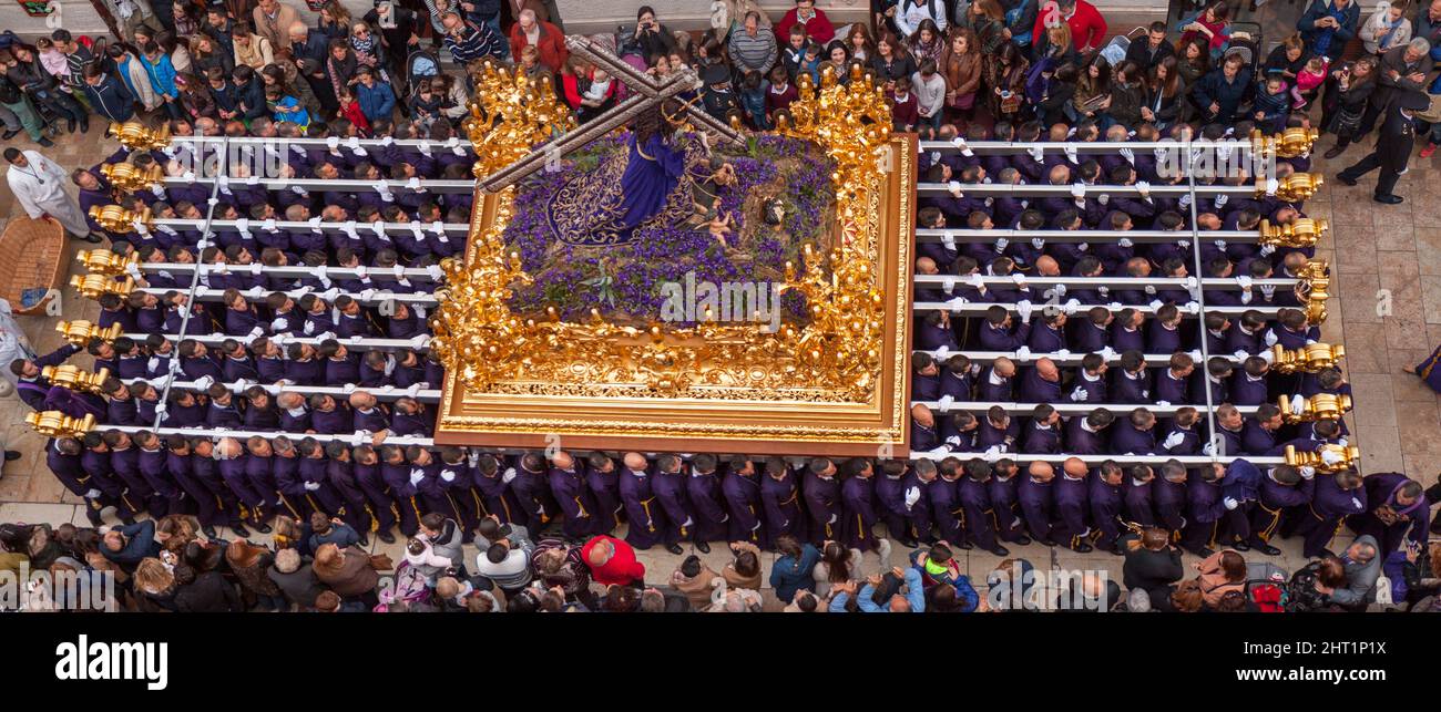 Holy week with Easter procession of the Rico brotherhood on holy ...