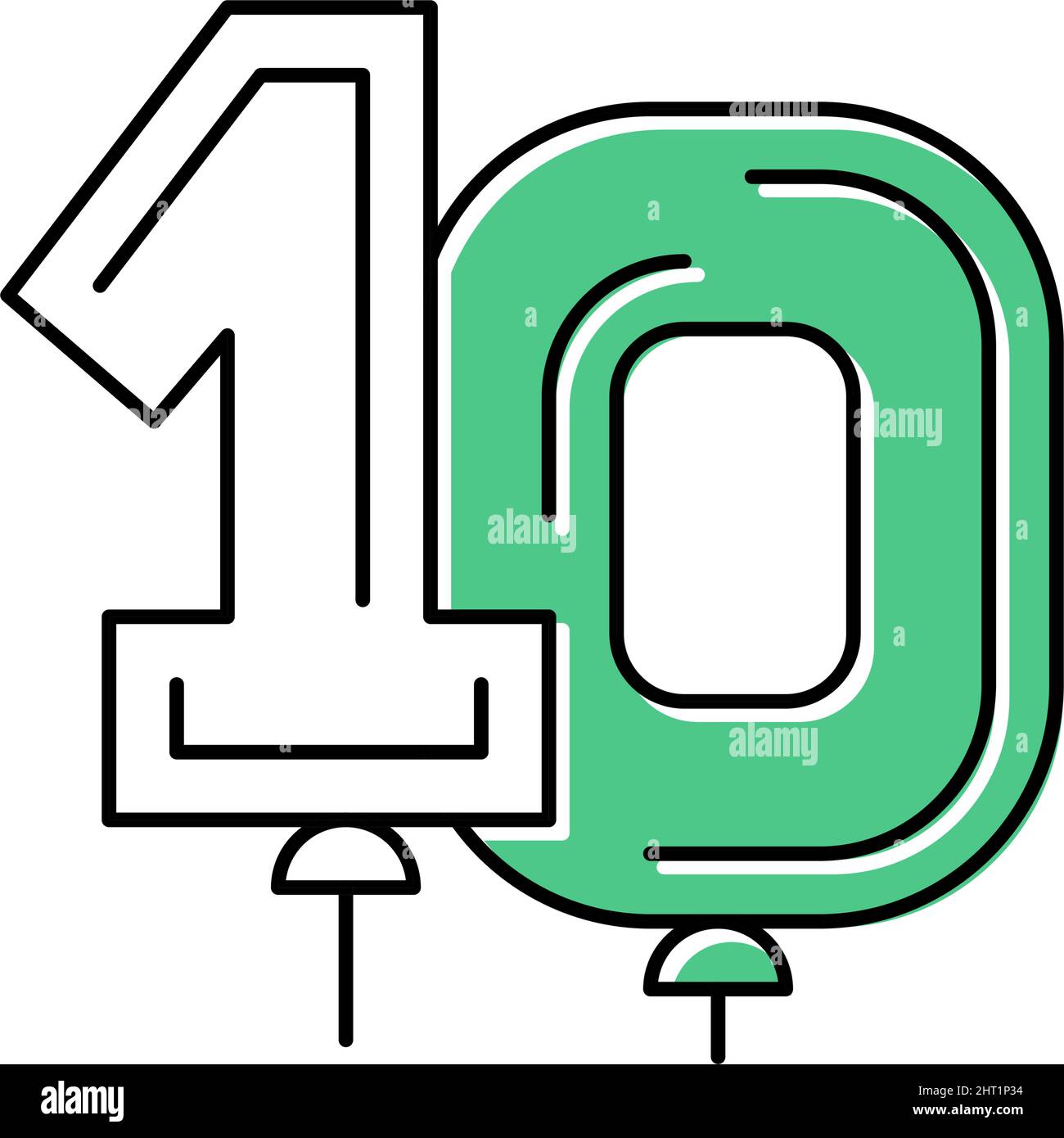 numbers balloon color icon vector illustration Stock Vector Image & Art ...