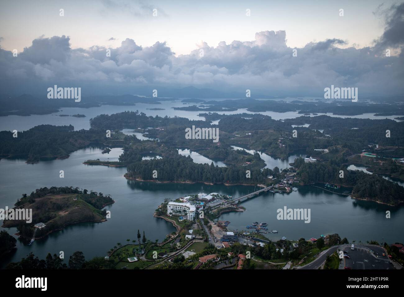 A view from the top of El Penon de Guatape / The Rock of Guatape in ...