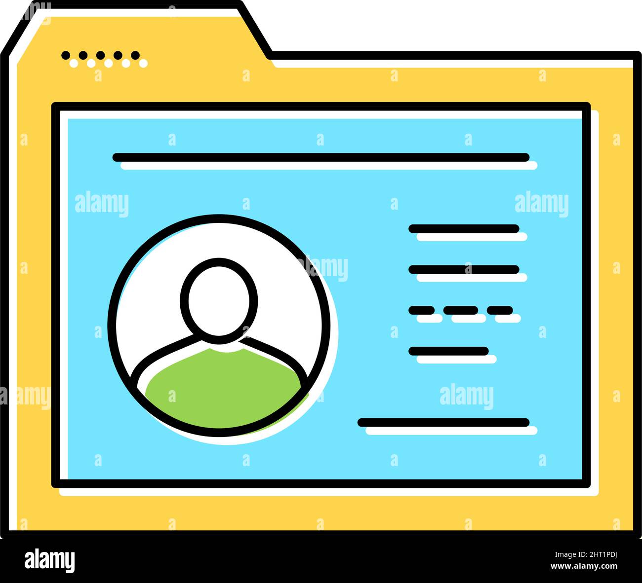 employee cv web site color icon vector illustration Stock Vector Image ...