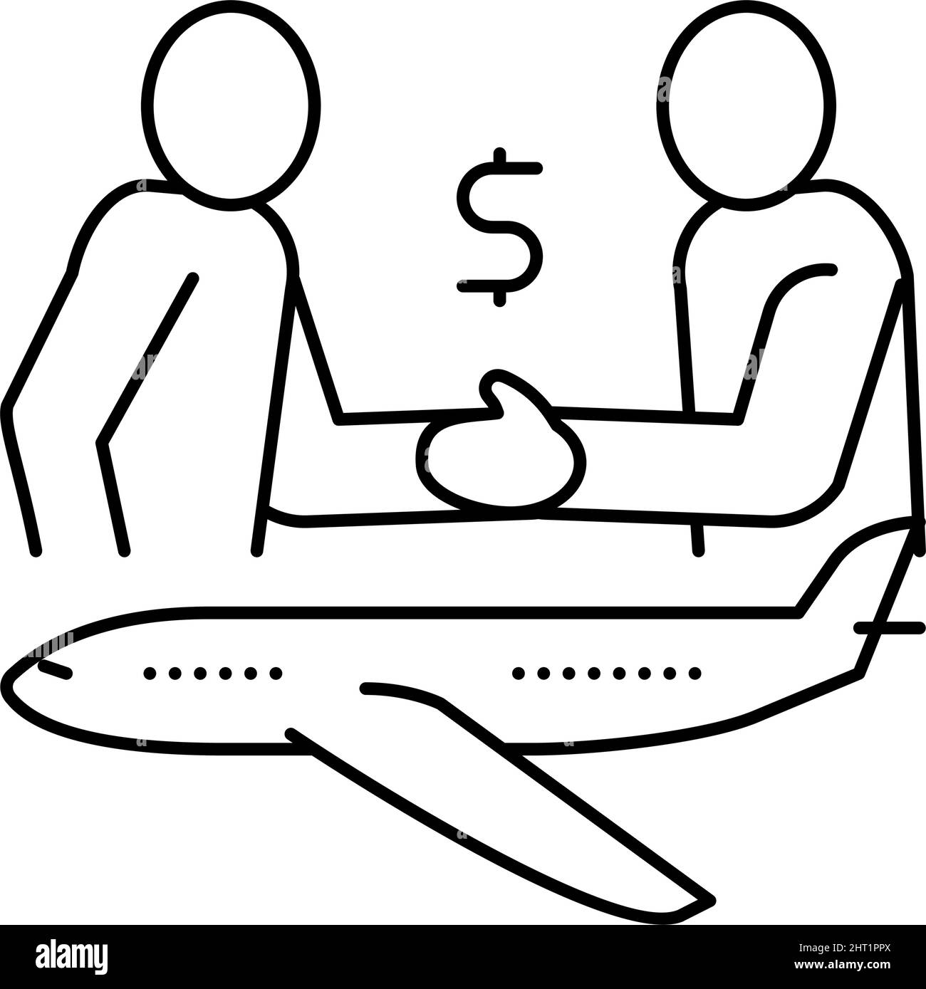 charter flight line icon vector illustration Stock Vector Image & Art ...