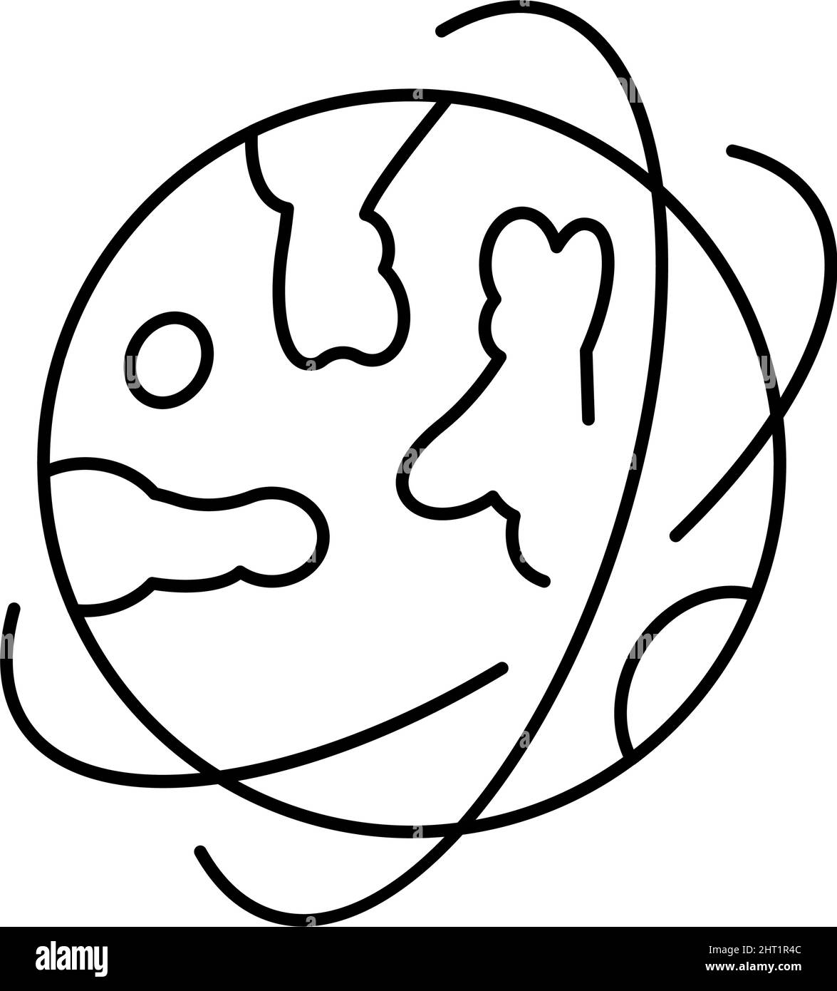 planet orbit line icon vector black illustration Stock Vector Image ...