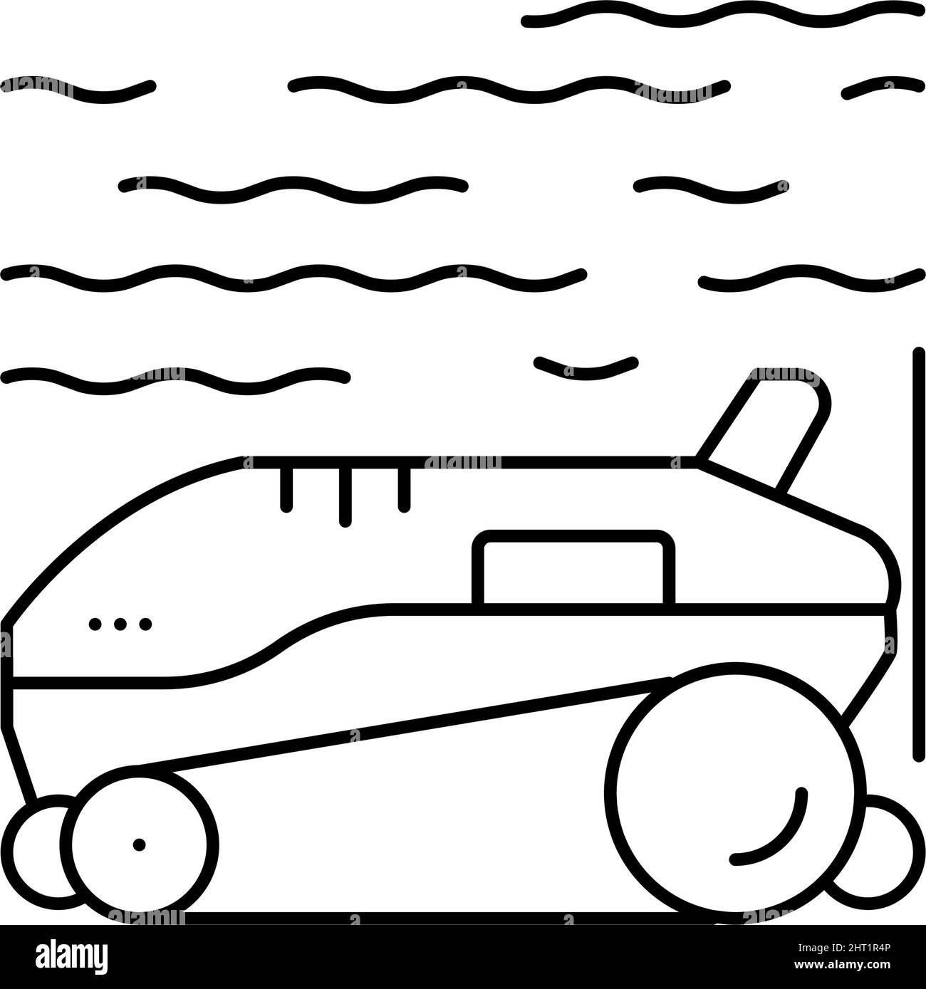 robot cleaner pool line icon vector illustration Stock Vector Image ...