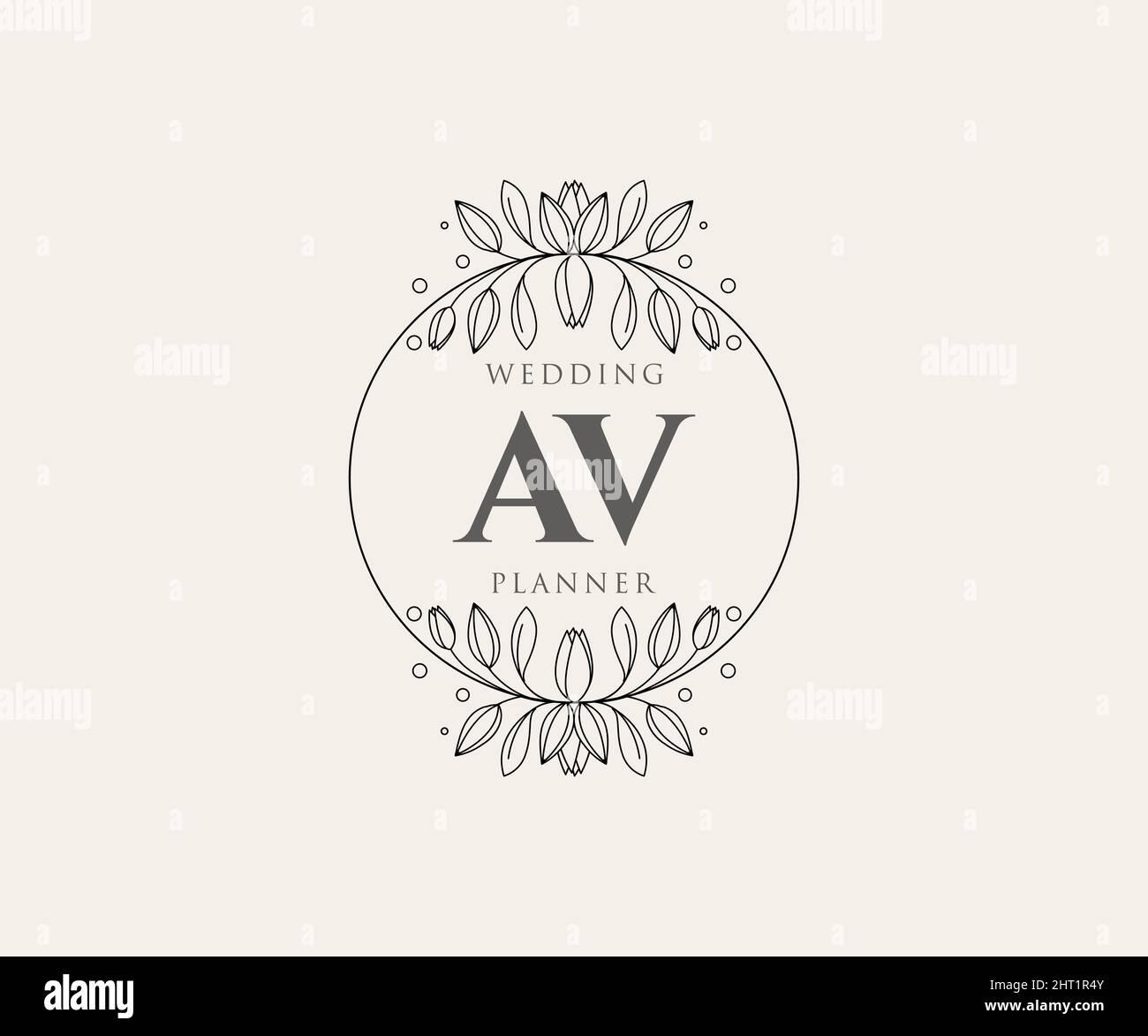 AV Initials letter Wedding monogram logos collection, hand drawn modern ...