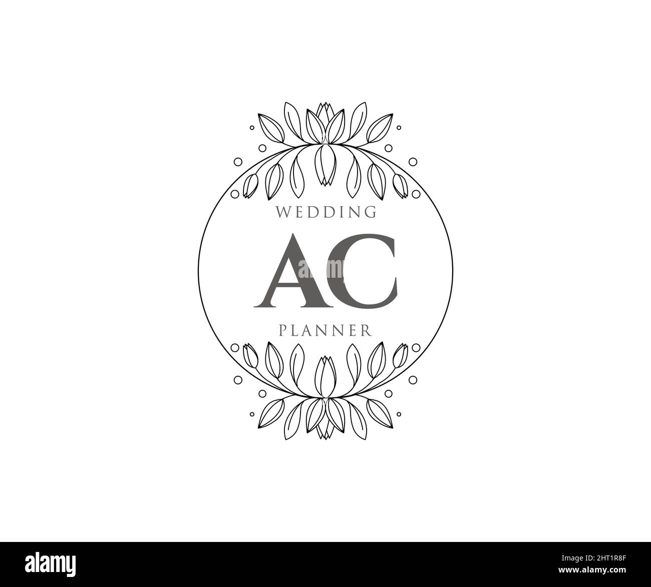 AC Initials letter Wedding monogram logos collection, hand drawn modern ...