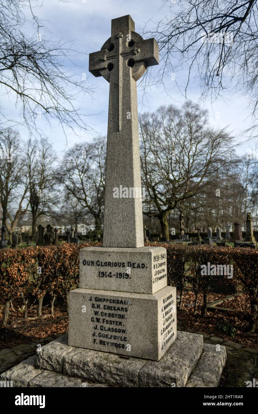 War memorial. St. James' Church, Altham, Lancashire Stock Photo - Alamy