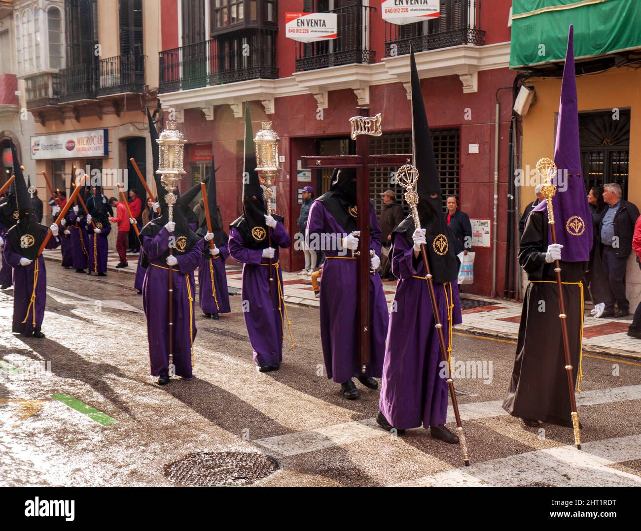Holy week, procession of the Brotherhood of Crucifixion in Calle ...